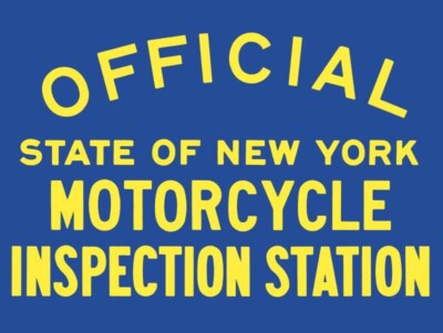 State of New York Motorcycle Inspection NEW Sign 24x30" USA STEEL XL ...