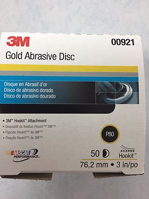 3M™ Hookit™ Gold Disc, 3 inch, P80 grit, 00921 921 50 Discs Per Box | eBay