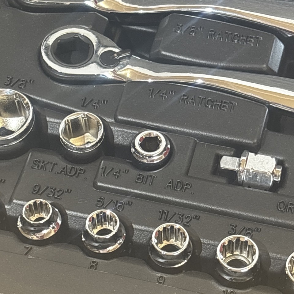 Kimball Midwest SAE & Metric Pass Thru Socket Set Spline Multi Drive 84 ...