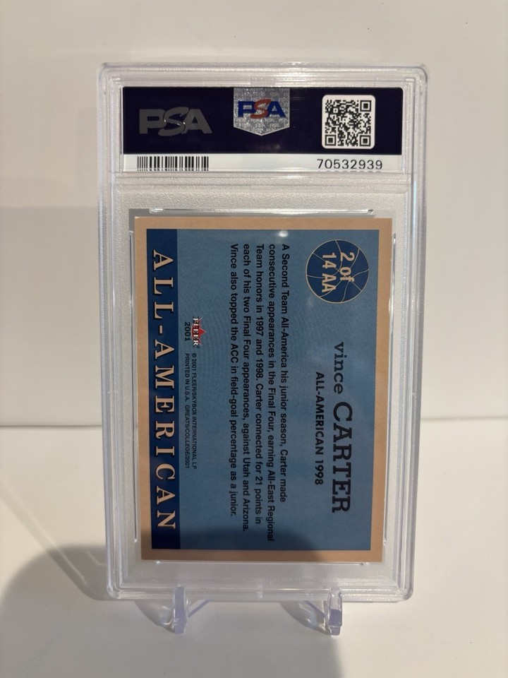 2011 Fleer Greats All-American Vince Carter PSA 8 UNC Tar Heels | eBay