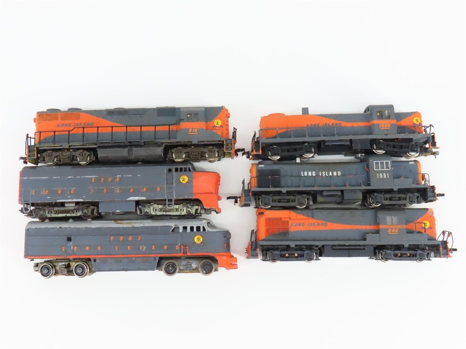 LOT of 6 HO Scale LI Long Island RS3/C420/GP35/RF16/C-Liner Diesel ...