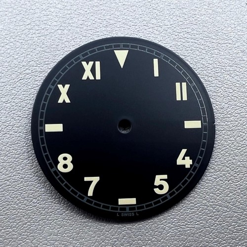 39mm Green Luminous Black Watch Dial Suitable for ETA 6497 6498 ...