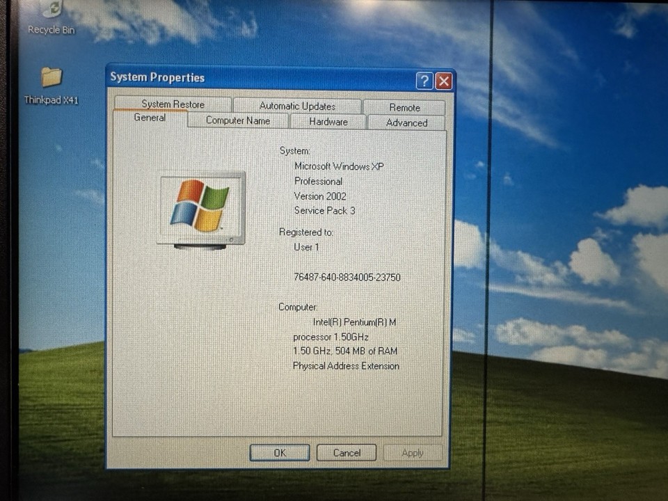 IBM ThinkPad X41 Tablet Intel Pentium M 1.50GHz 512mb RAM 60gb HDD ...