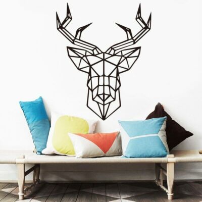 Creative Geometry of The Animal Wall Art Sticker Modern Wall Decals ...