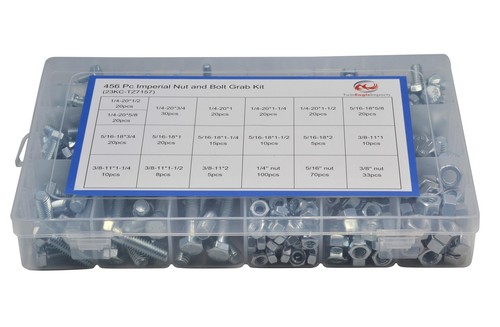 318 pc High Tensile Imperial Flange Nut and Bolt Grab Kit Assortment ...