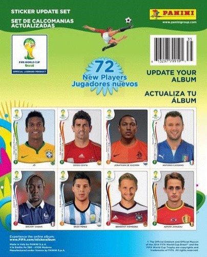2014 Panini World Cup Stickers COMPLETE 72 PACK UPDATE SERIES LIMITED ...