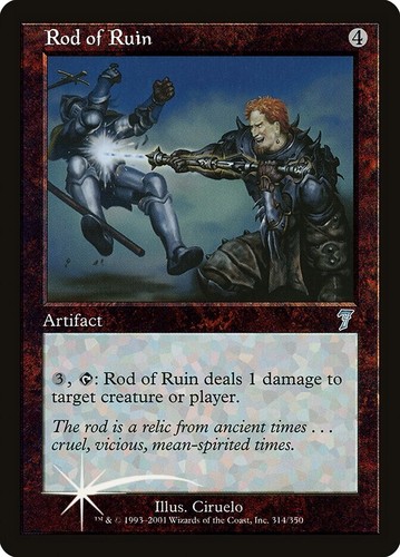 MTG Rod of Ruin FOIL NM 7th Edition 7ED Magic Gathering card EDH old ...