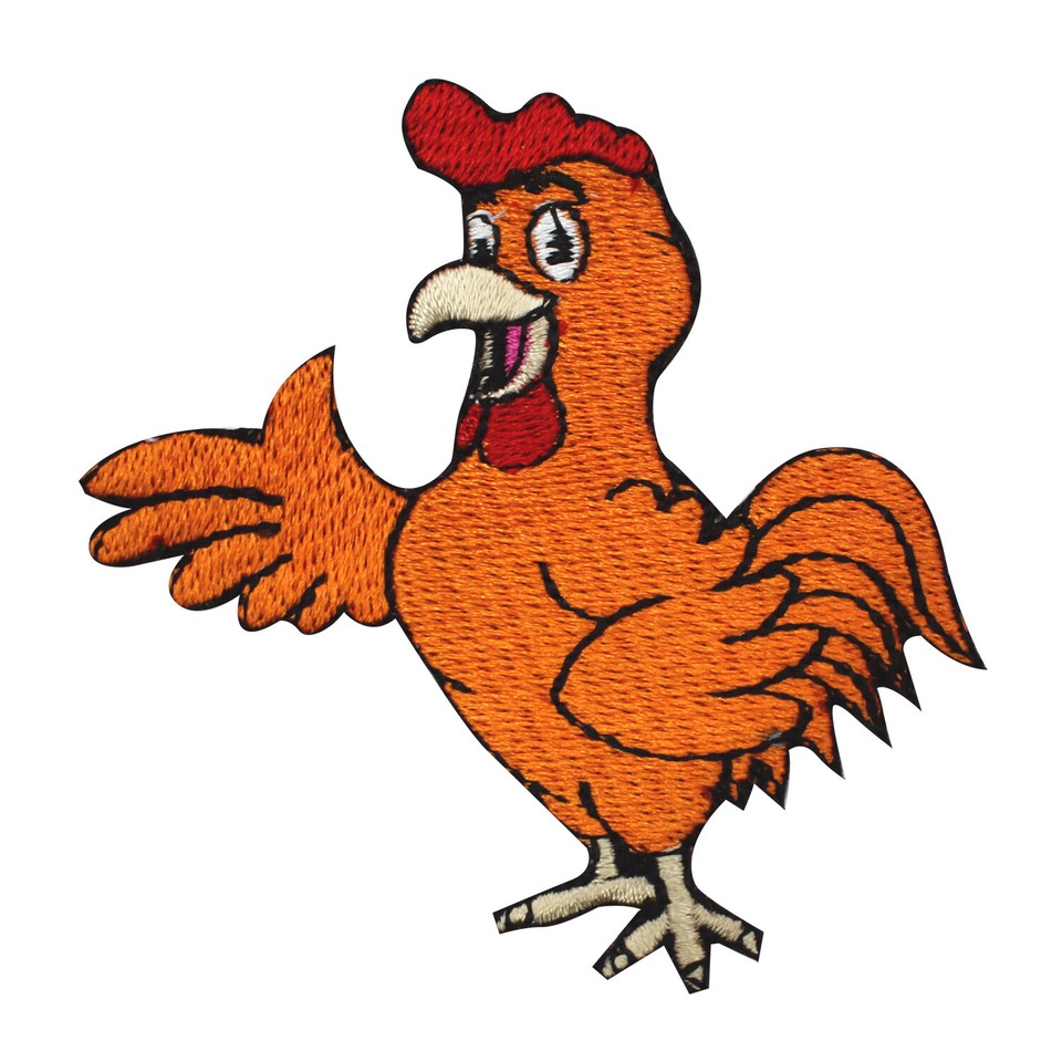 Chicken Patch, Kids rooster patch Embroidered Iron on Sew on Patch For ...
