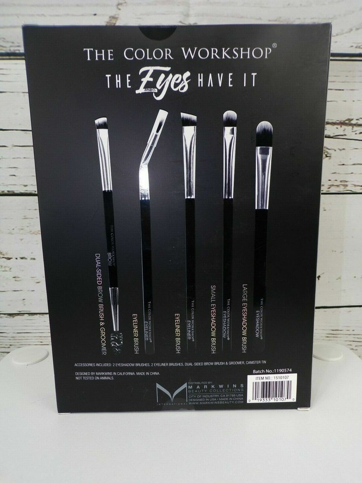 The color workshop Makeup Brushes Set 5 Brushes + Tin Free Shipping New ...