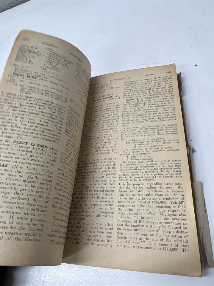 VINTAGE BOOK HMA NAVAL PARLIAMENTARY DEBATES GARDEN ISLAND 1933 NAVY ...