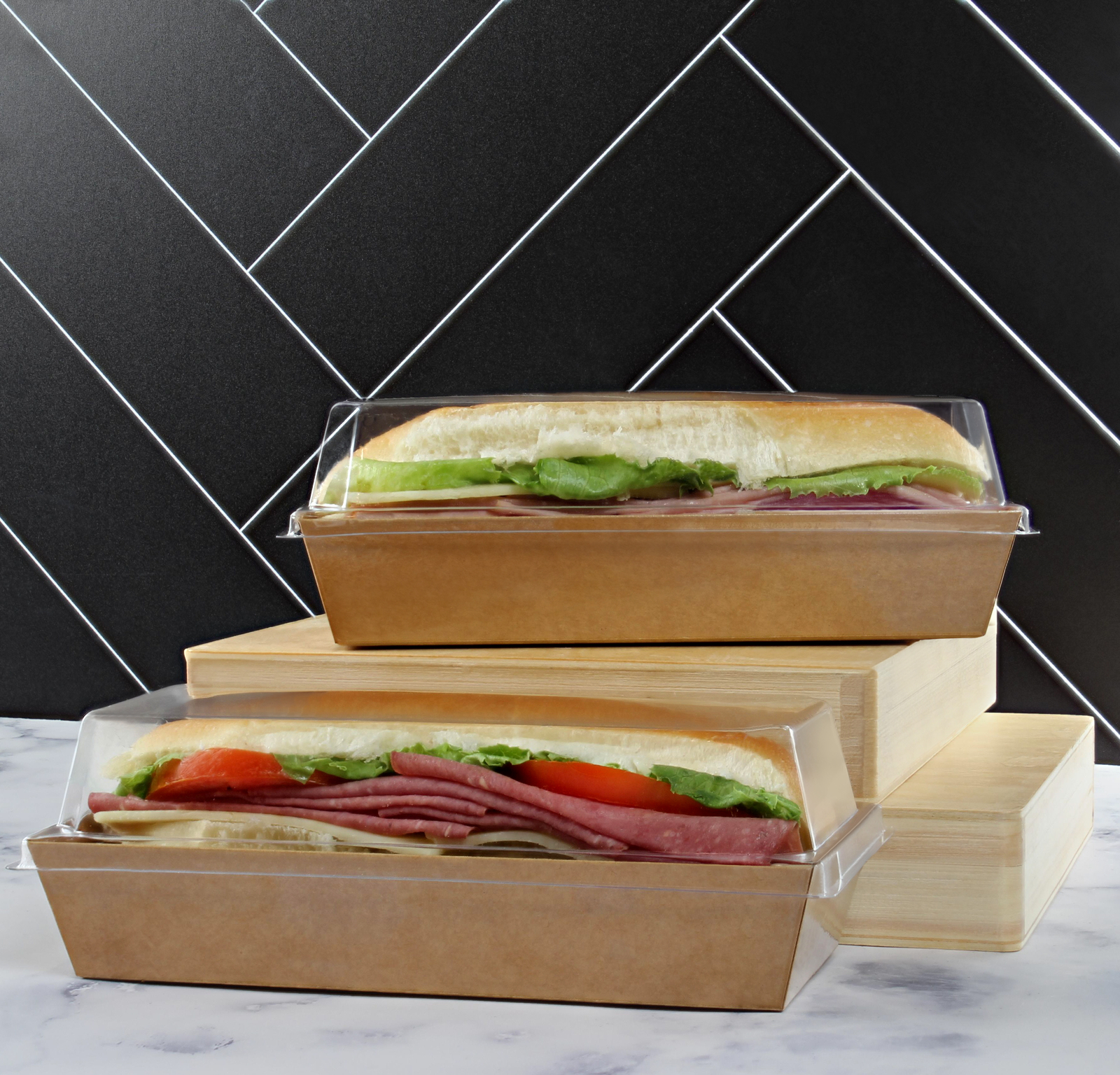 Lot45 Sandwich Paper Craft Box - 30pk 7.5in Disposable Food Containers ...