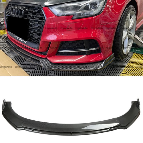 For Audi RS3 RS5 RS6 UNIVERSAL Front Bumper Lip Spoiler Splitter Carbon ...