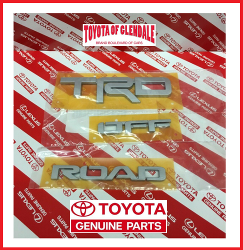 2010-2024 TOYOTA 4RUNNER SILVER TRD OFF ROAD BADGE GENUINE OEM PT413 ...