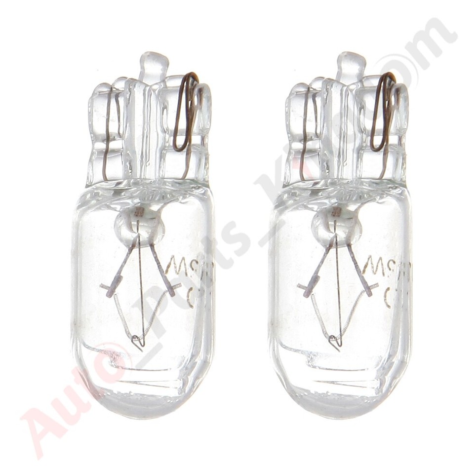 50X Clear Glass Bulb Car Halogen Bulbs W5W T10 194 168 2825 12V 5W Warm ...