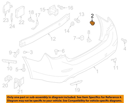 NISSAN OEM 03-24 Altima Bumper Components-Bumper Cover Grommet ...