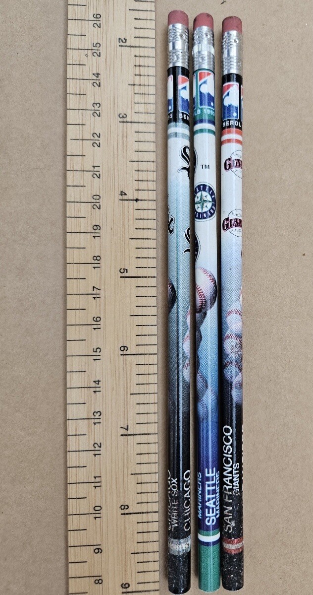 Vintage 1993 Major League Baseball Team Pencils Lot of 3 - ChiSox ...