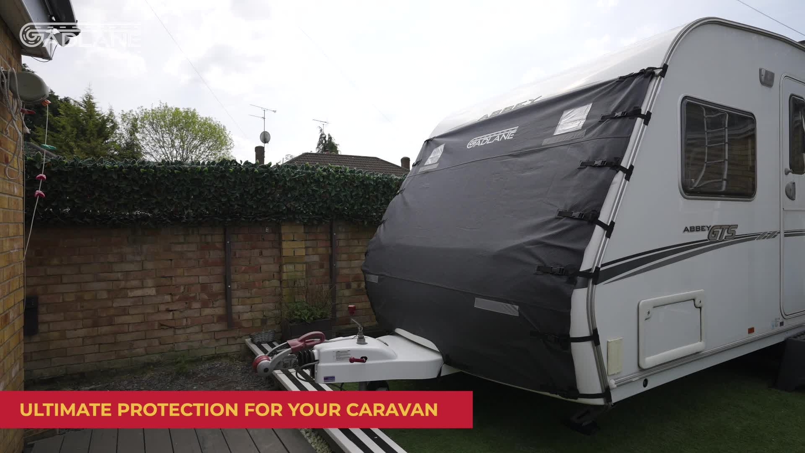 GADLANE Full Caravan Front Towing Cover Universal Protector + LED ...