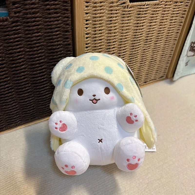 Genuine Sanrio Marumofubiyori Blanket Bear Hello Kitty Plush Doll Toys ...