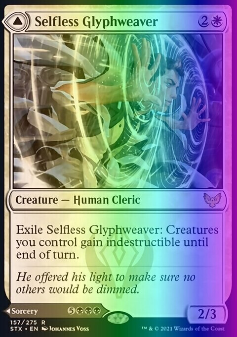 MTG Selfless Glyphweaver (157/423) Strixhaven School of Mages LP FOIL | eBay