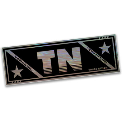 OFFICIAL TOUGE NATION "SUPERSTAR" JDM SLAP STICKER (CHROME HOLO EDITION ...