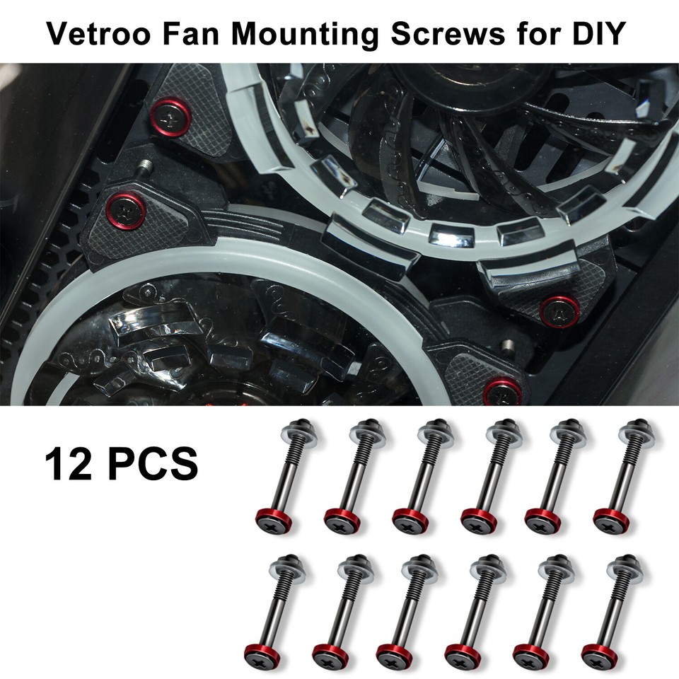12pcs Screws Replacement for PC Case Cooling Fan Screws Replacement Kit ...