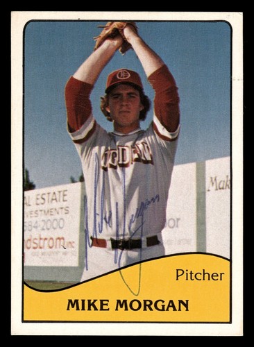 1979 TCMA Ogden A's Mike Morgan #3 AUTOGRAPH ON CARD | eBay