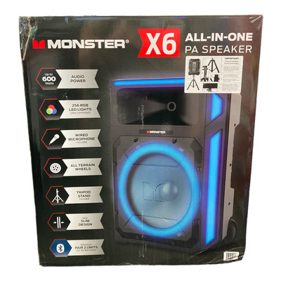 Monster X6 All-in-One PA Bluetooth Speaker System | eBay