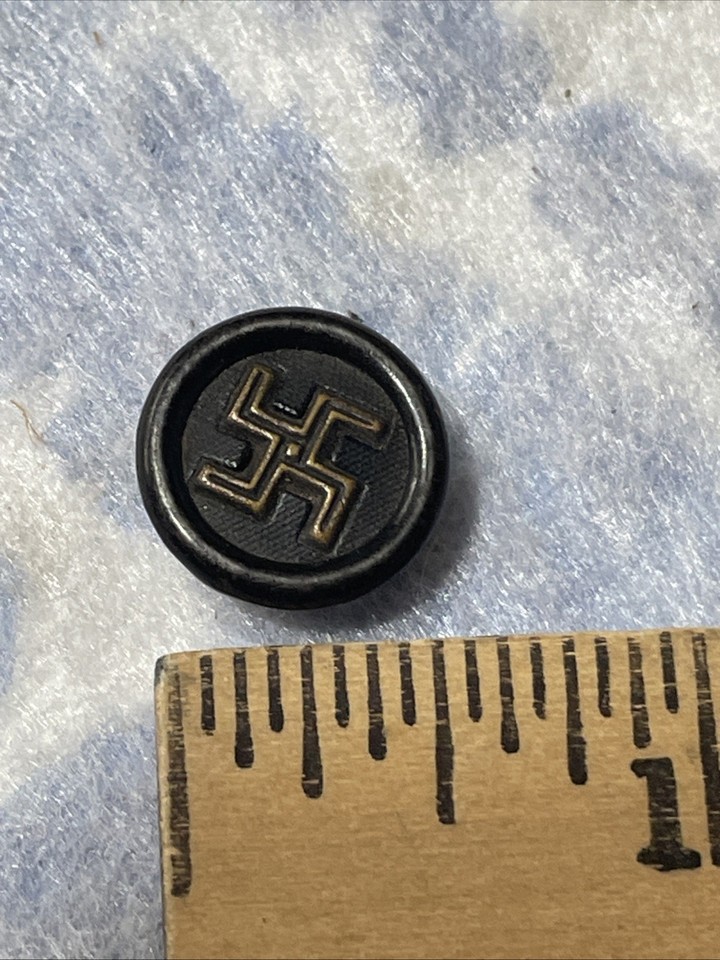 Pre WWII Swastika Design Good Luck Coat Button Native American Symbol ...