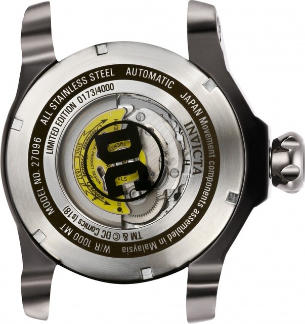 Mens Invicta 27096 DC Comics Batman Automatic 54mm Leather Strap Watch ...