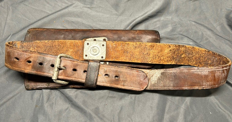 Vintage Leather Fire Pick Axe Truckie Belt | eBay