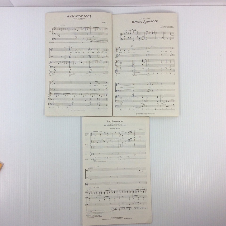 Choir Sheet Music Lot 3 Hal Leonard Sacred Church Choral Octavo FD3 ...