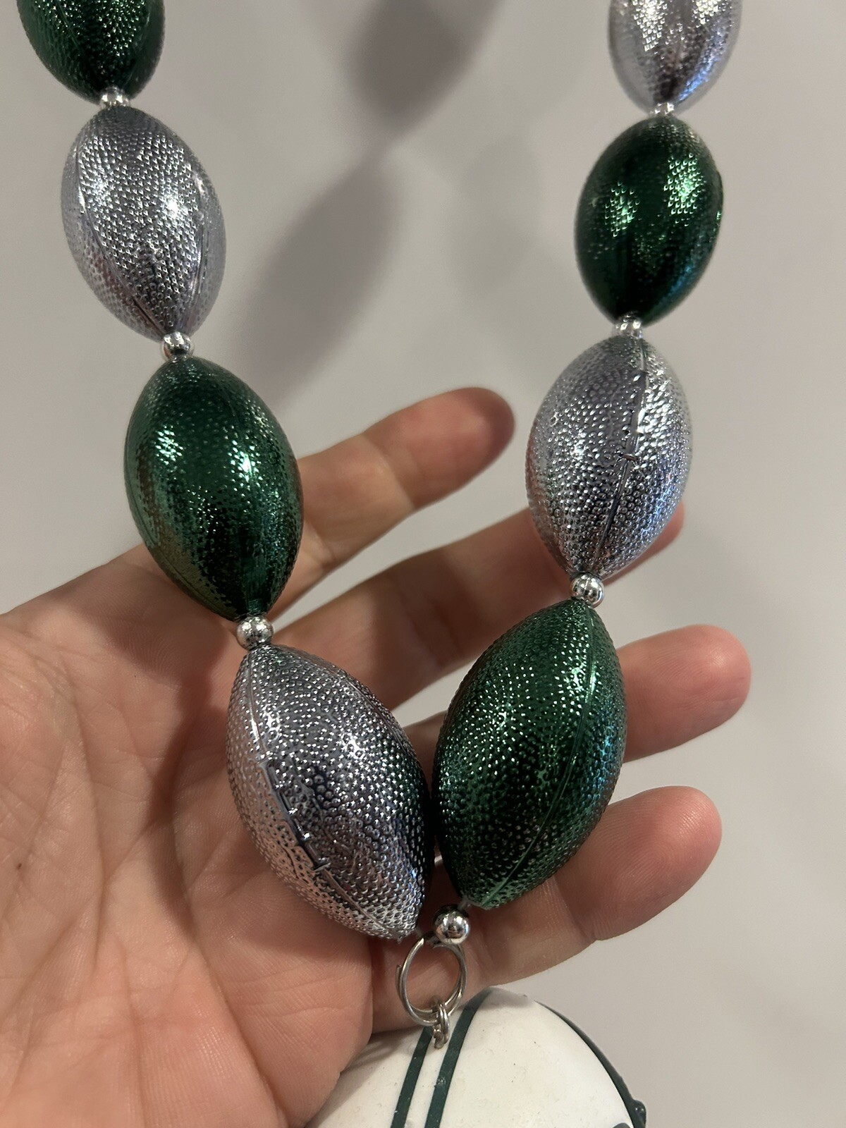 New York Jets Fan Chain Necklace Bling Footballs & Helmet Mardi Gras ...