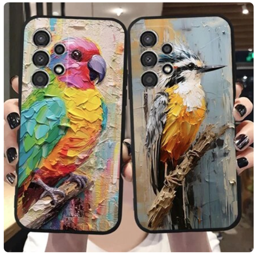 Painting bird Art Oiseaux Soft Coque Cover Case For Samsung Galaxy S24 ...