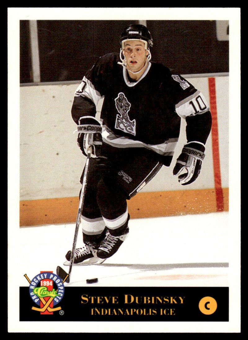 1994-95 Classic Pro Hockey Prospects STEVE DUBINSKY #7 Indianapolis Ice ...