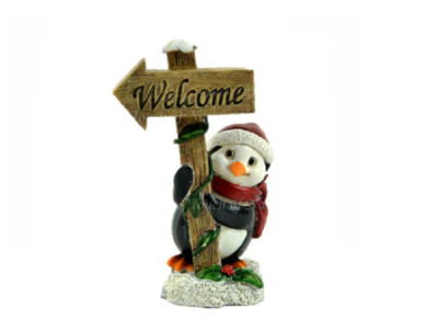 Winter Welcome Sign, Penguin With Welcome Sign, Christmas Welcome Sign ...