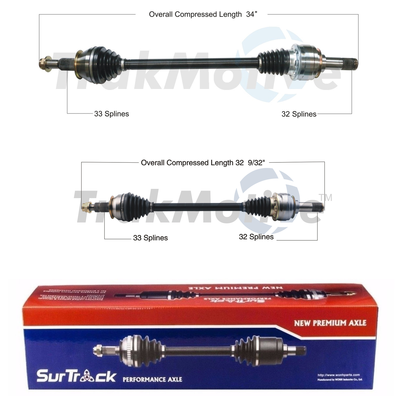 SurTrack Pair Set of 2 Rear CV Axle Shafts For Chevrolet Camaro 2013 ...