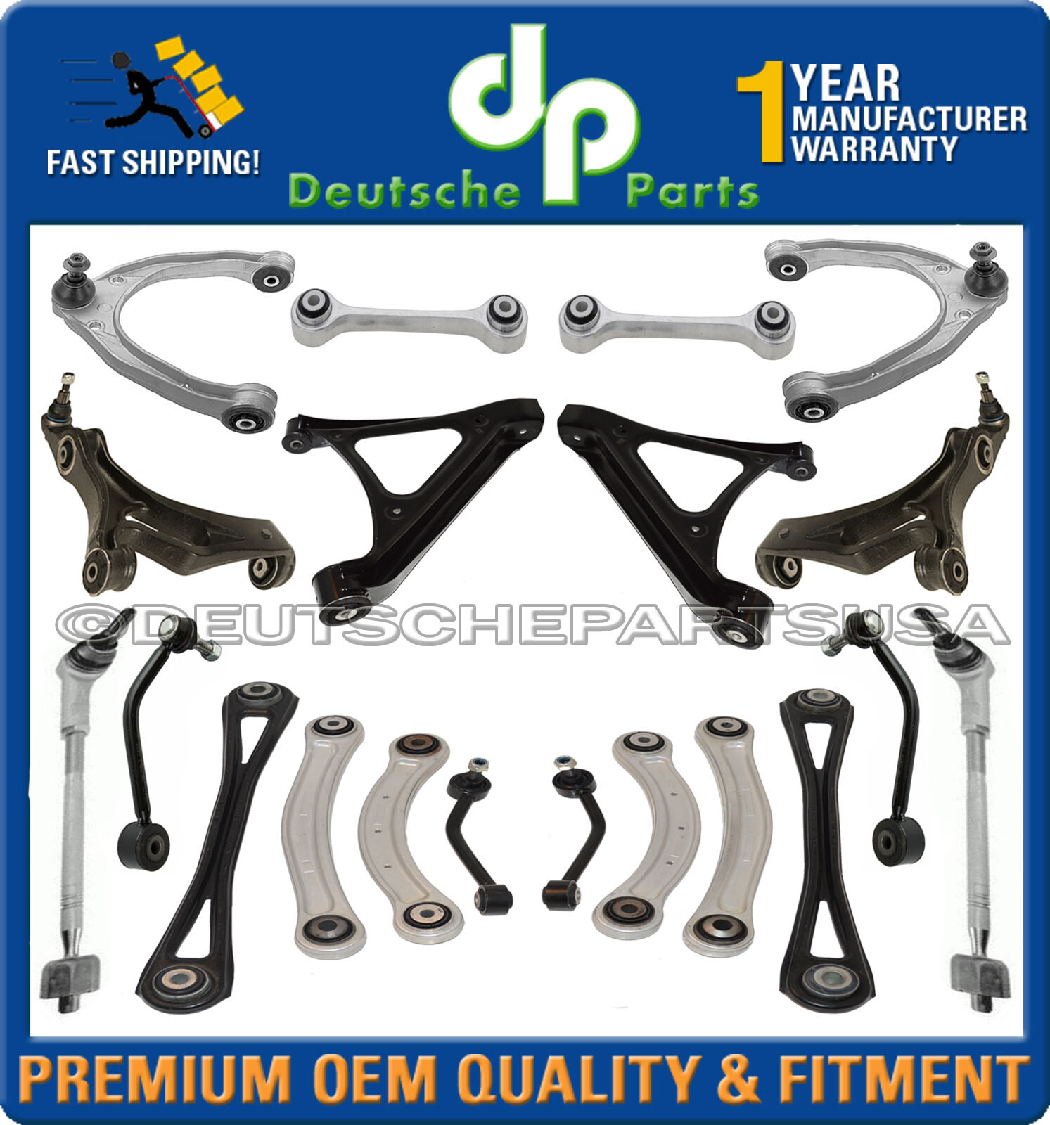 PORSCHE CAYENNE FRONT + REAR Control Arm Ball Joints Tie Rods ...