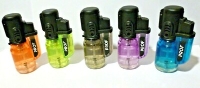 TRANSPARENT TANK DESIGN LIGHTER PROF WINDPROOF BLUE JET FLAME DIFFER ...