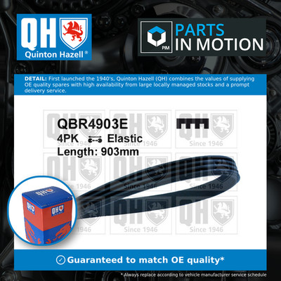 4 Rib Multi V Drive Belt fits IVECO DAILY 2.3D 2002 on QH 504066407 ...