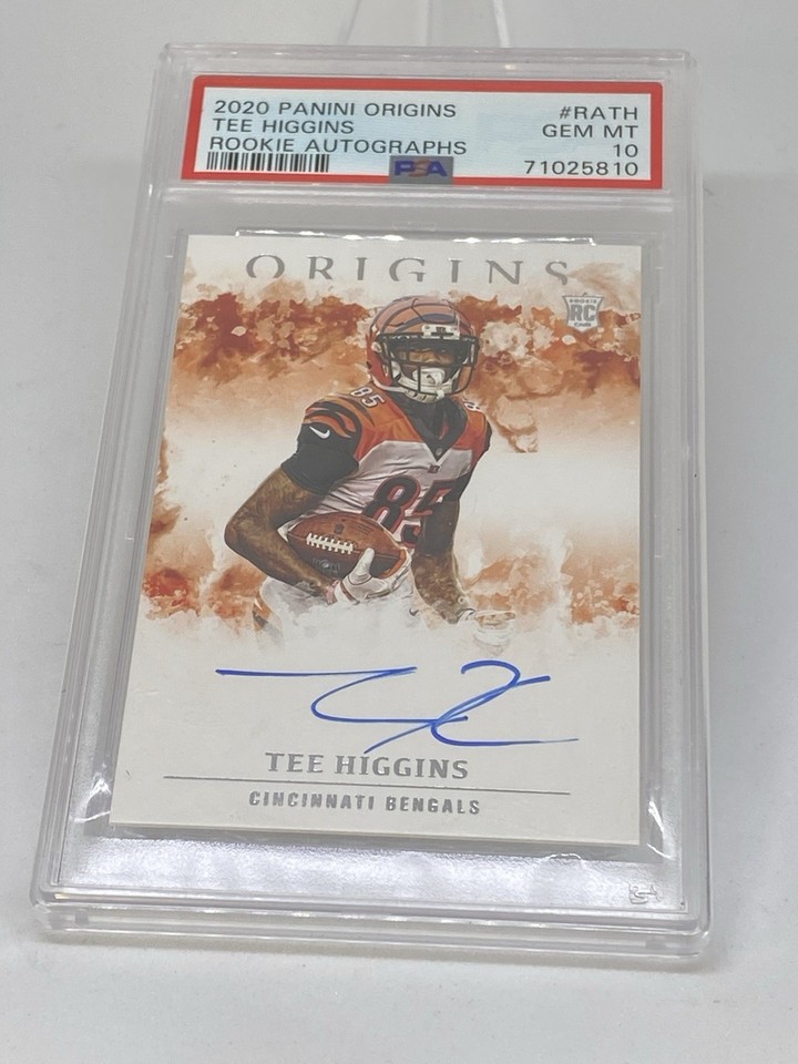 2020 Panini Origins Tee Higgins Rookie Autographed AUTO RA-TH RC PSA 10 ...