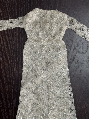 VTG 1960s Barbie Doll Clone Shillman Maddie Mod White Silver Lace ...