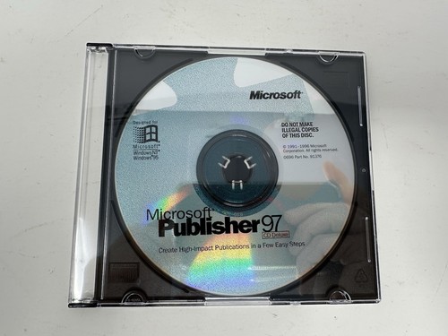 Microsoft Publisher 97 For Windows With Case MINT Disc - NO Key | eBay