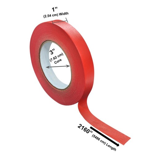 Lab Labeling Tape 2160in L x 1in W on 3in Core for Color Coding and ...