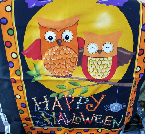 Halloween Deb Strain Moda Sewing Fabric 2 Panels Pumpkins Owls Spider ...