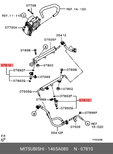 Genuine OE Nozzle Assembly Fuel Injector 1465A080 for Mitsubishi 1465 ...