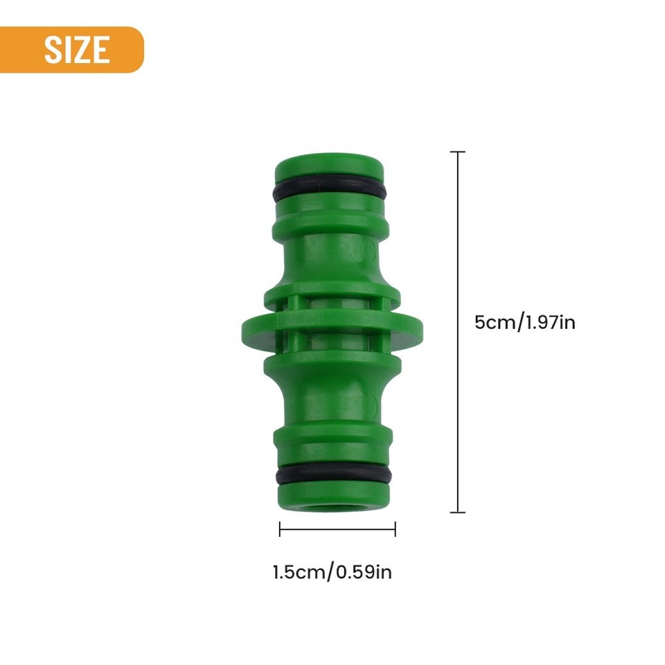 10Pcs Hose Pipe Connector Double-Male Plastic-Quick Fix Click On Rubber ...