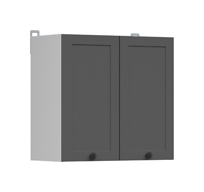 Kitchen Wall Unit 800mm Cabinet 2 Door 80cm Cupboard Shaker Dark Grey ...