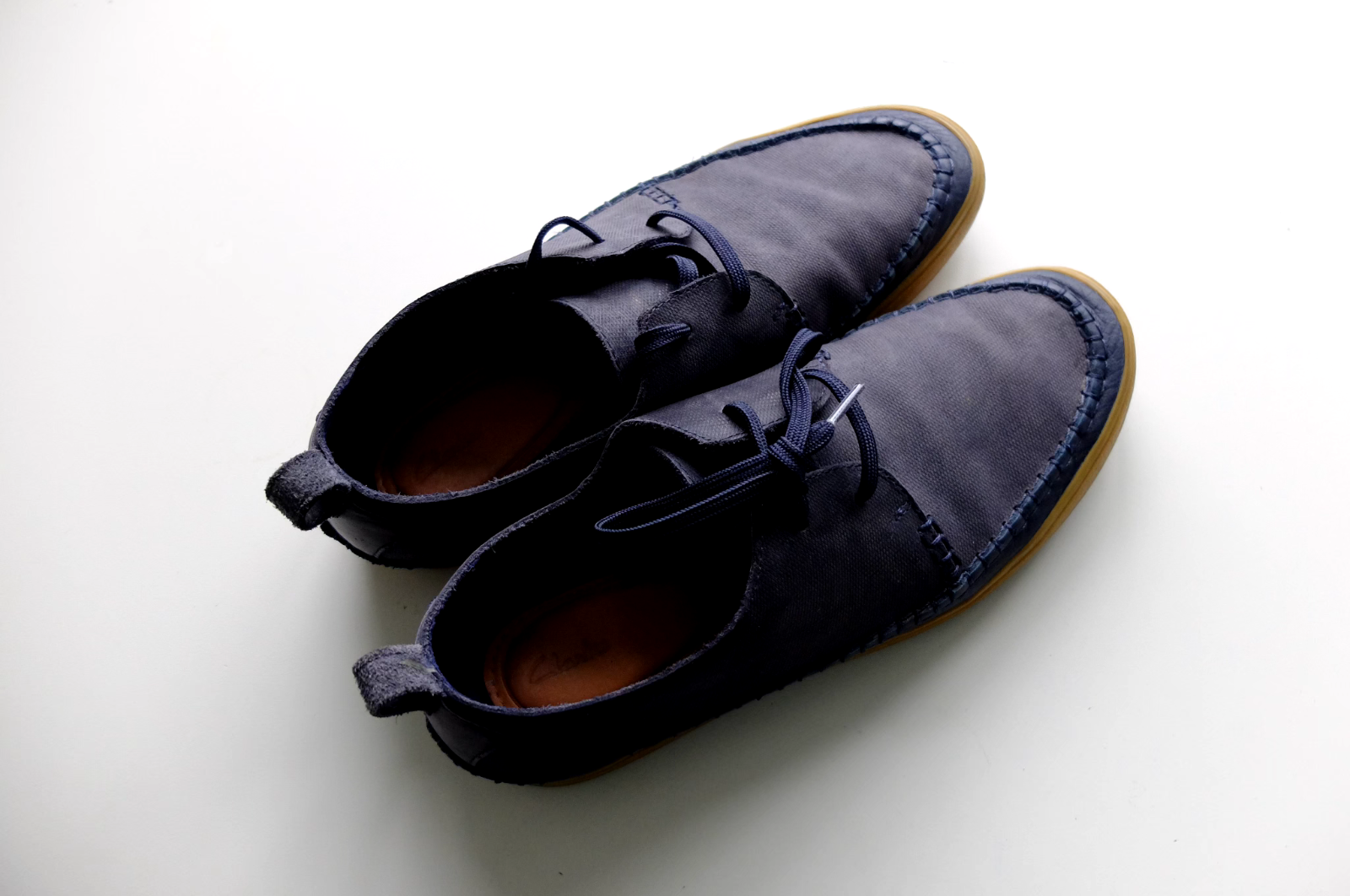 Clarks Originals Blue weave edge flat shoes UK Size 8 G VGC 2018 Summer ...