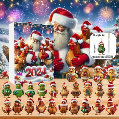 24 Day Christmas Vacations Advent Calendar Countdown Calendar Chicken ...