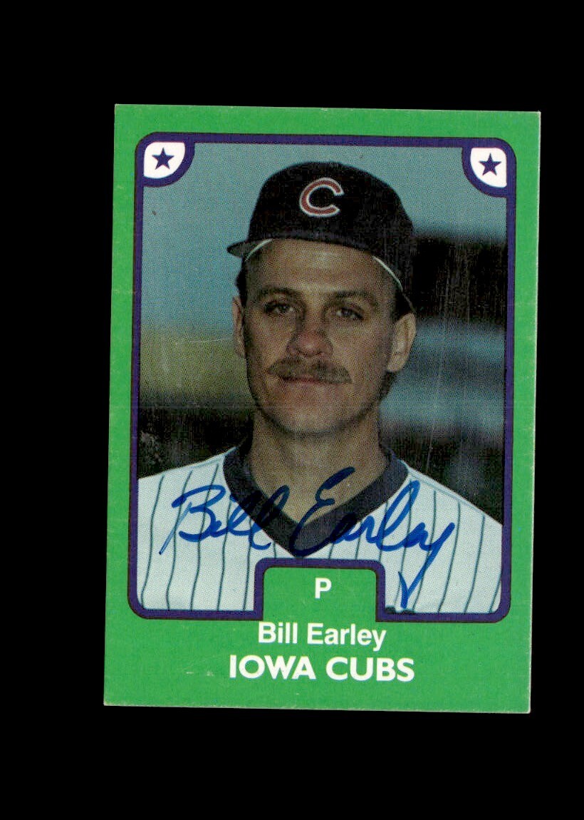 Bill Earley 1984 TCMA Iowa Cubs authentic autographed card | eBay